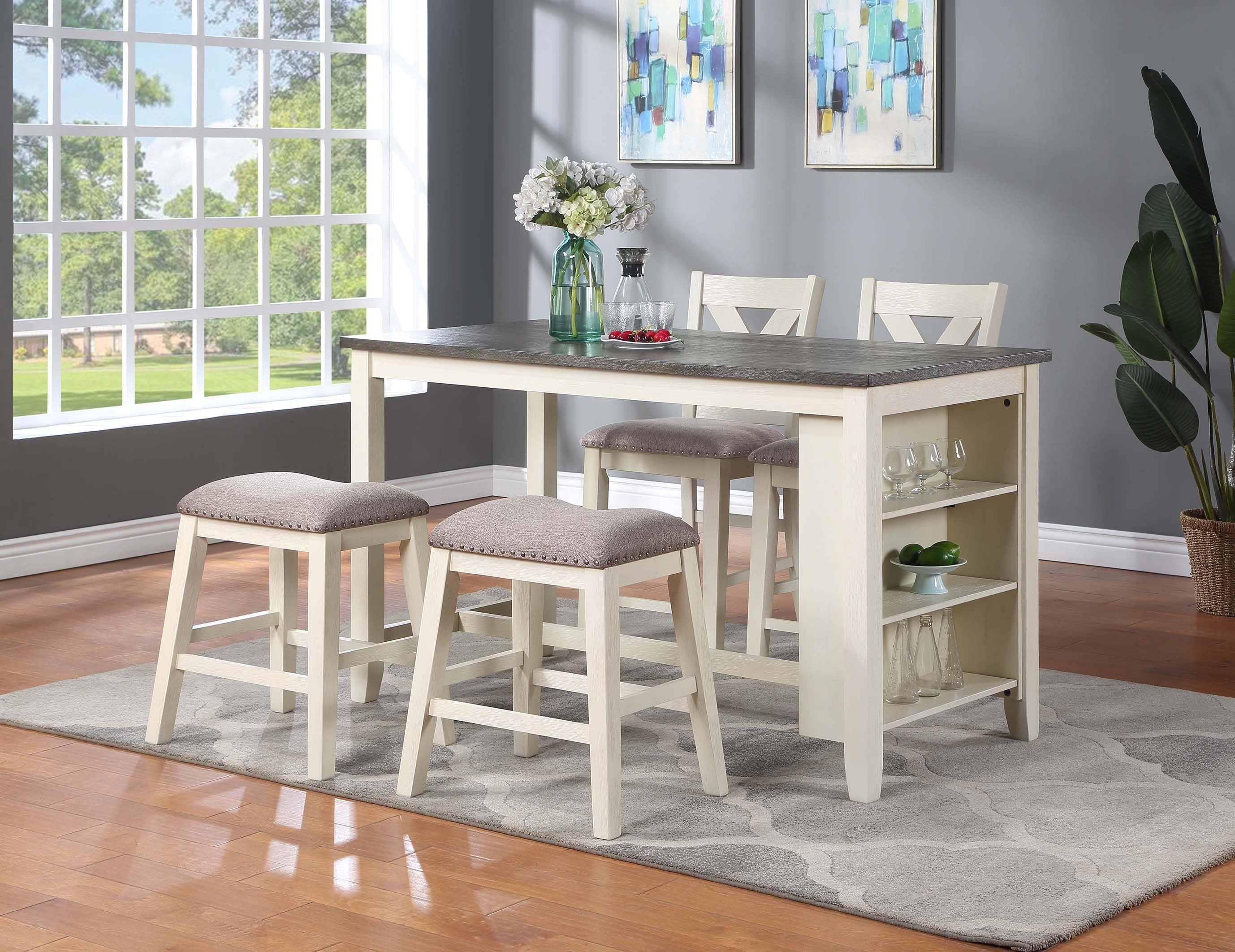 F2595 3pc Counter Height Table & Stools – Caprice Furniture